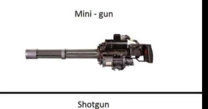 Mini gun vs shotgun vs Cy - gun memy, gify i śmieszne obrazki facebook ...