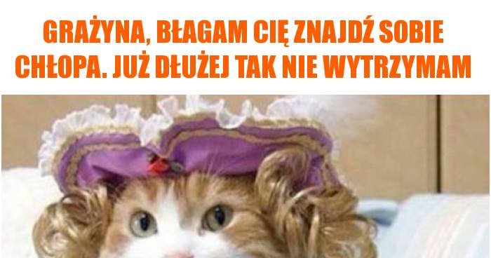 Grażyna, błagam Cię znajdź sobie chłopa. Już dłużej tak nie wytrzymam ...