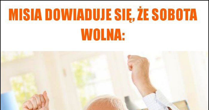 Misia dowiaduje się, że sobota wolna: memy, gify i śmieszne obrazki ...