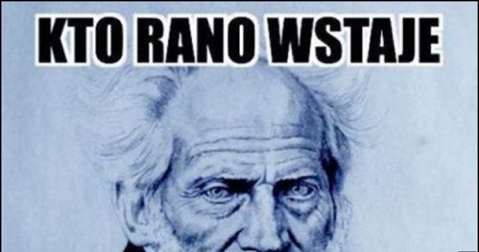 Schopenhauer kto rano wstaje ten ma przed sobą cały dzień udręki memy ...