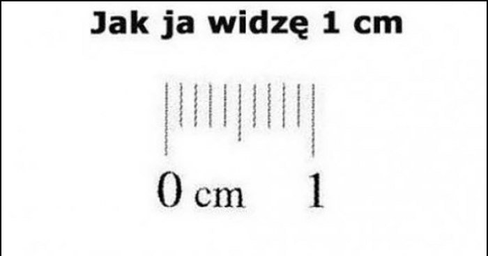 Jak ja widzę 1 centymetr vs jak mój fryzjer widzi 1 cm porównanie skala ...