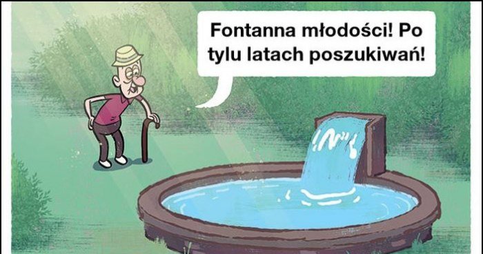 Fontanna młodości odmładza gościa aż umiera jako noworodek komiks memy ...