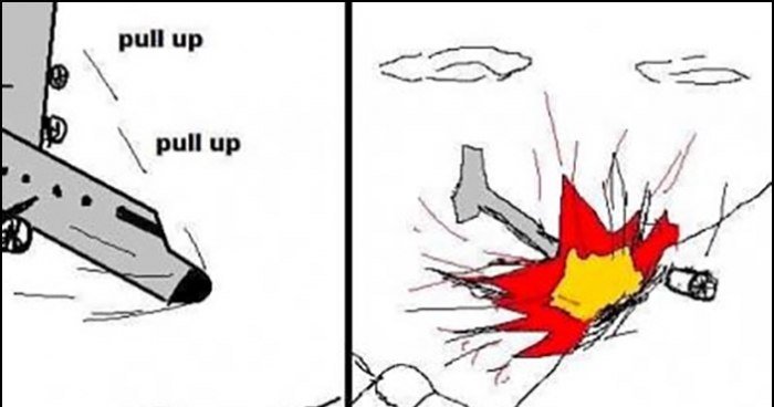 Samolot wypadek pull up, pilot Puchałke: kurde lagi, powaliło ich ...