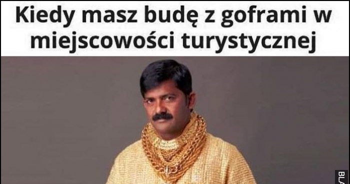 Kiedy masz budę z goframi w miejscowości turystycznej bogaty hindus ...