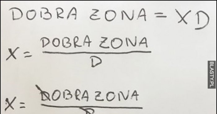 Dobra żona równanie, x = obrażona memy, gify i śmieszne obrazki ...