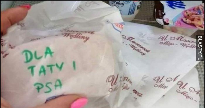 Jedzenie Dla Taty I Psa Napis Na Opakowaniu Memy Gify I mieszne
