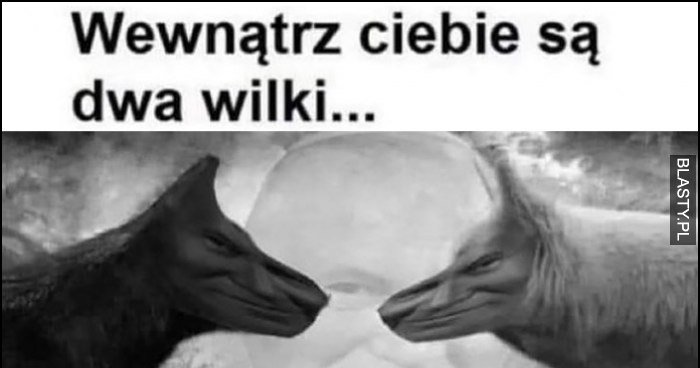 Wewnątrz ciebie są dwa wilki: pierwszy to Jan, Paweł Drugi papież memy ...