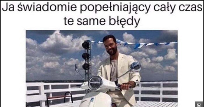 Ja świadomie popełniający cały czas te same błędy Conrado Moreno na skuterze memy, gify i ...