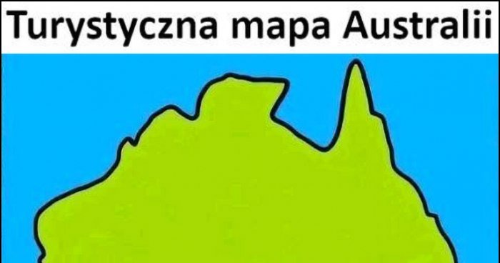 Turystyczna mapa Australii: strefa, w której lądowa fauna może cię ...